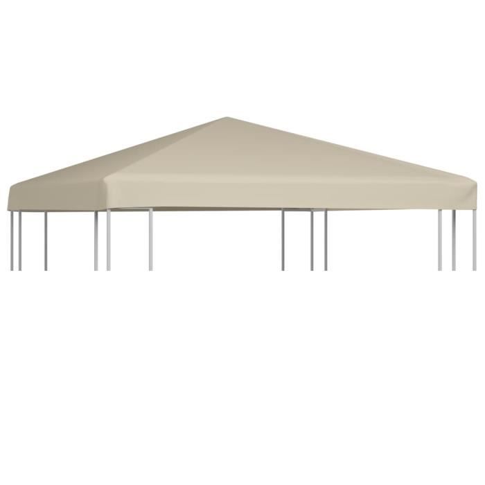 Toile supérieure de gazebo 310 g / m² 3 x 3 m Marron - BALANCOIRE ...