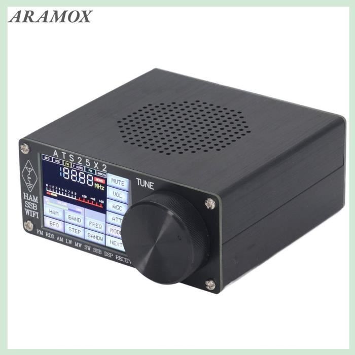 Récepteur Radio Portable AM FM à Bande Complète Récepteur avec Balayage du Spectre ATS25X2 ...