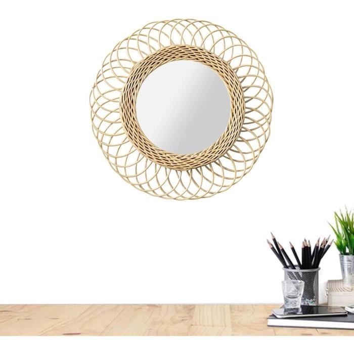 Miroirs En Rotin Pour Mur | Miroirs Ronds Boho Pour Décoration Murale ...