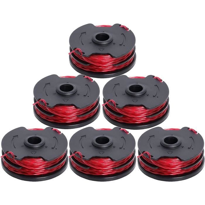 Bobines de rechange pour coupe-bordures sans fil Parkside PRTA 20-Li C3 IAN351753,Lot de 6(rouge ...