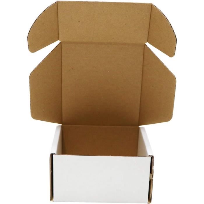 Lot de 50 cartons 102 x 102 x 51 mm Blanc Livraison de carton, Boîte en ...