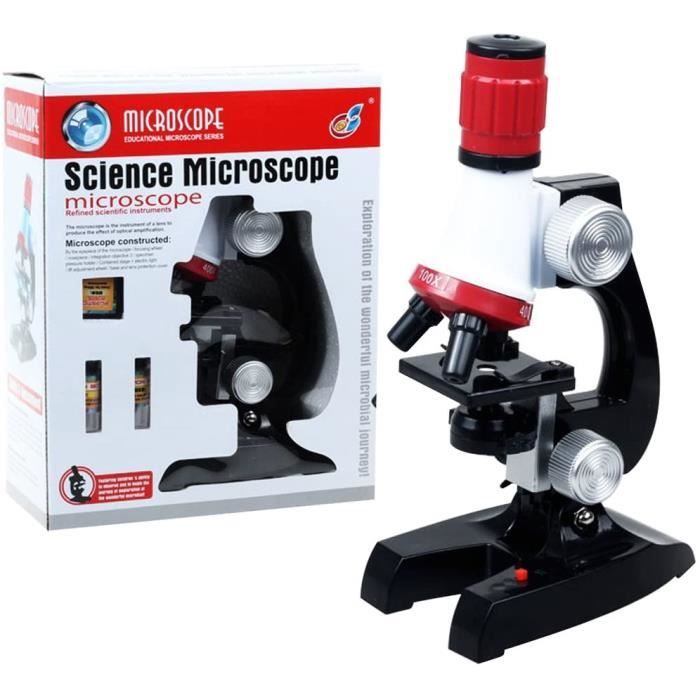 Microscope Enfant 100x 400x 1200x Grossissement Kit de Microscope ...