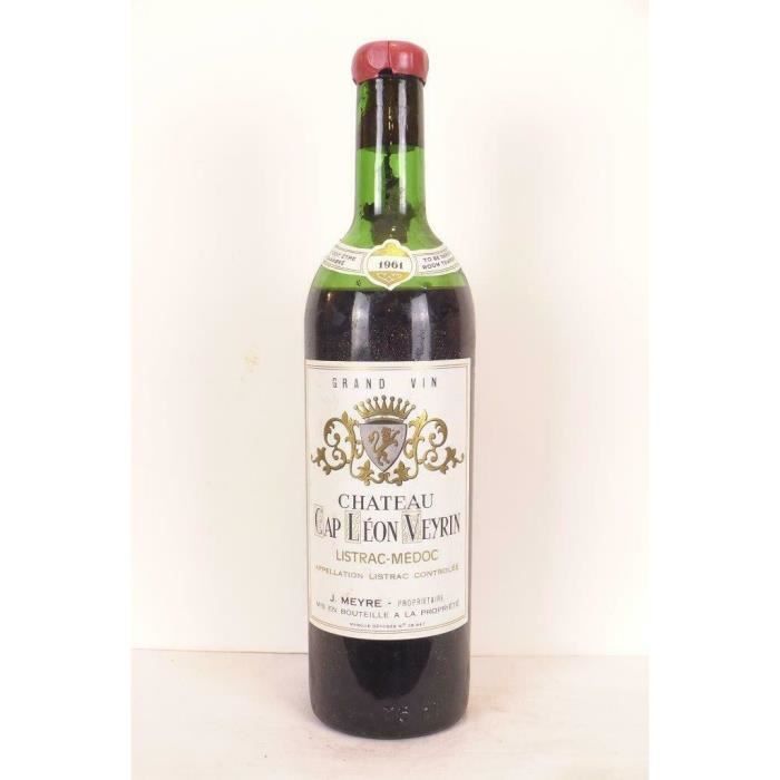 Listrac château cap léon veyrin (cire abîmée) rouge 1961 - bordeaux ...