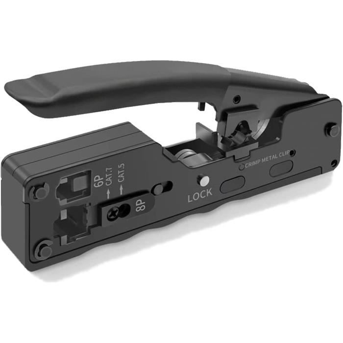 RJ45 Pince à sertir universelle pour fiche modulaire RJ45 fiche Cat8 ...