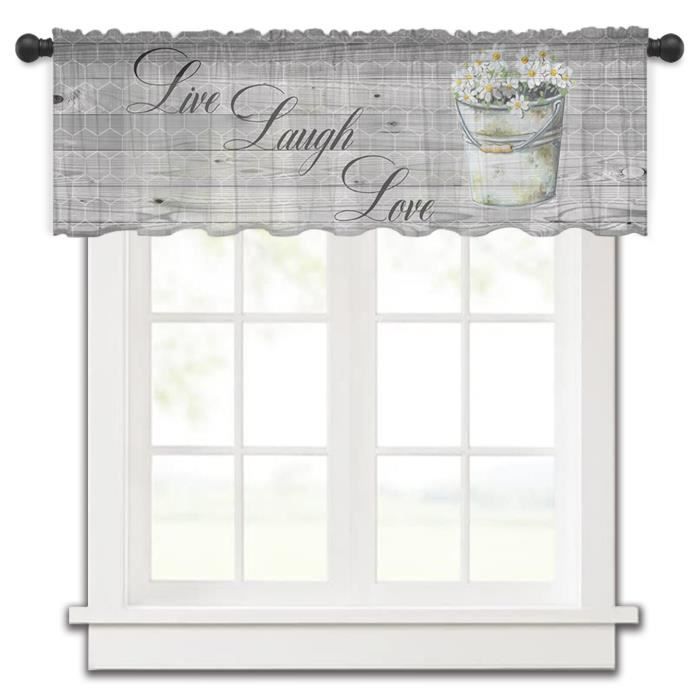 Rideau,Petit rideau de fenêtre en Tulle, Vintage, Grain de bois ...