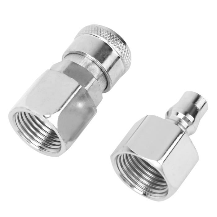 Cikonielf connecteur d'air rapide Ensemble de coupleur rapide à filetage extérieur en fer zingué ...