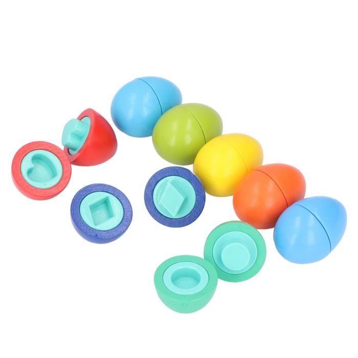 EBTOOLS Jouet d'oeufs assortis Oeufs assortis en bois Jeu de jouets ...