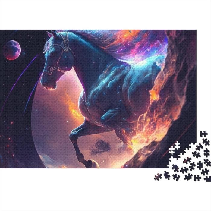 Puzzles 1000 Pièces Puzzle Cheval Magique Pour Enfants Puzzle En Bois ...