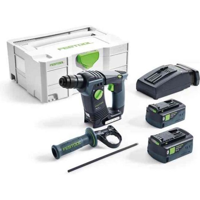 Perforateur sans-fil FESTOOL BHC 18 Li 5,2 I-Plus - Béton - 2 joules - SDS Plus - 18V ...