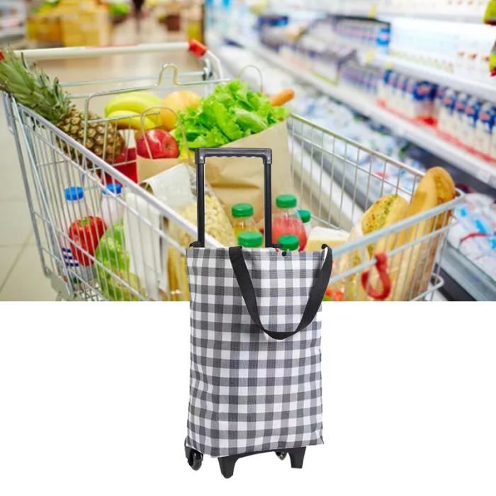 Chariot de courses - OMABETA - Pliable et Portable - Tissu Oxford ...