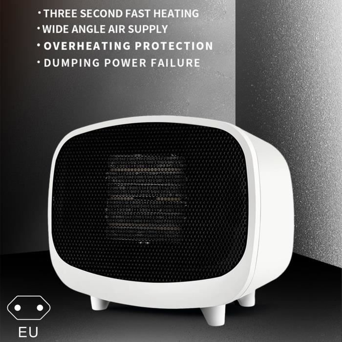 Mini Chauffage Blanc de bureau, Radiateur Soufflant durable de chaleur ...