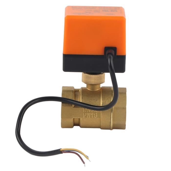 Vanne motorisée - SALALIS - G1-1/4 DN32 - Laiton - 220V AC - 2 voies, 3 fils - Cdiscount Bricolage