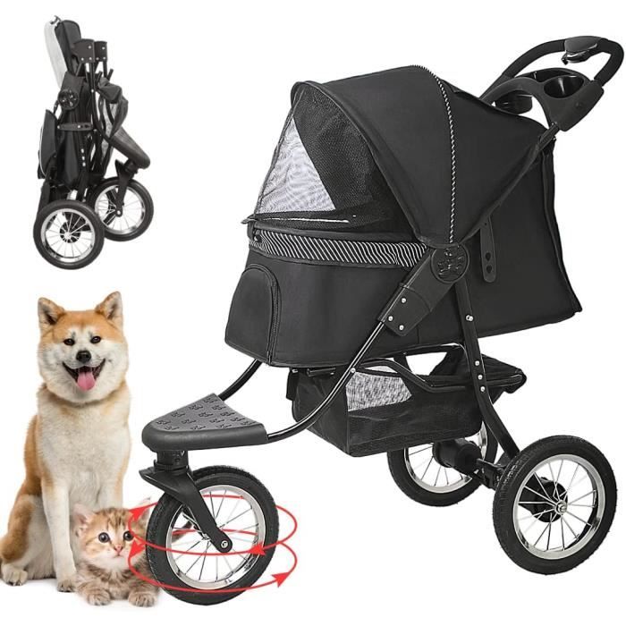 Poussette Chien 25 Kg Poussette Pour Chiens Chats Animaux Chariot ...