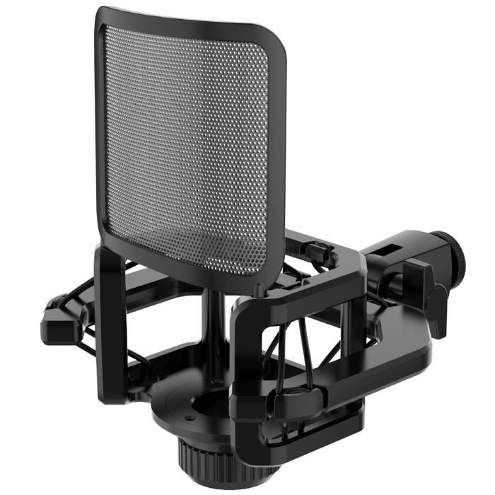 Support Antichoc pour Microphone avec Filtre Anti-Vent pour Microphone ...