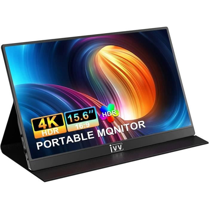 4K Moniteur Portable, 15.6 Pouces, Ecran Pc Portable De 3840×2160 Uhd ...