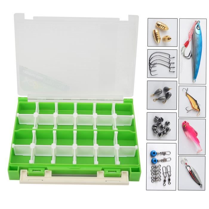 Boîte d'appâts de pêche Boîte d'Appât à Insertion Double Couche PP ABS ...