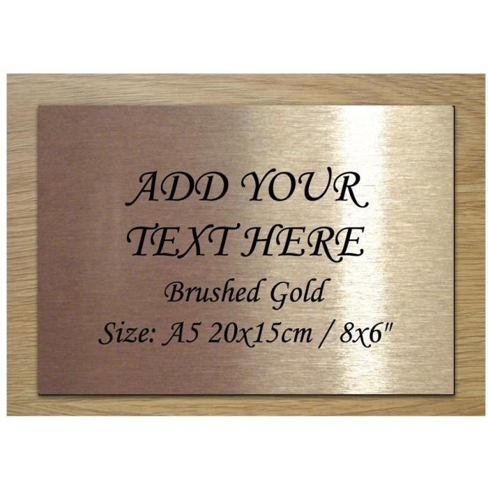 PLAQUE DE PORTE - LETTRE DECORATIVE ,20X15cm--Signe rectangulaire doré ...