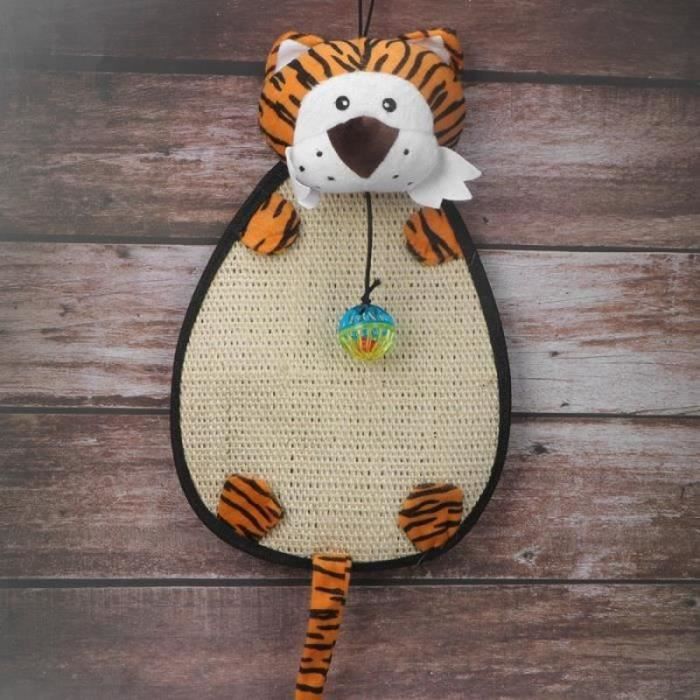 ARBRE A CHAT Beau tapis de Sisal tigre poupée Design chat Scratch Pad ...