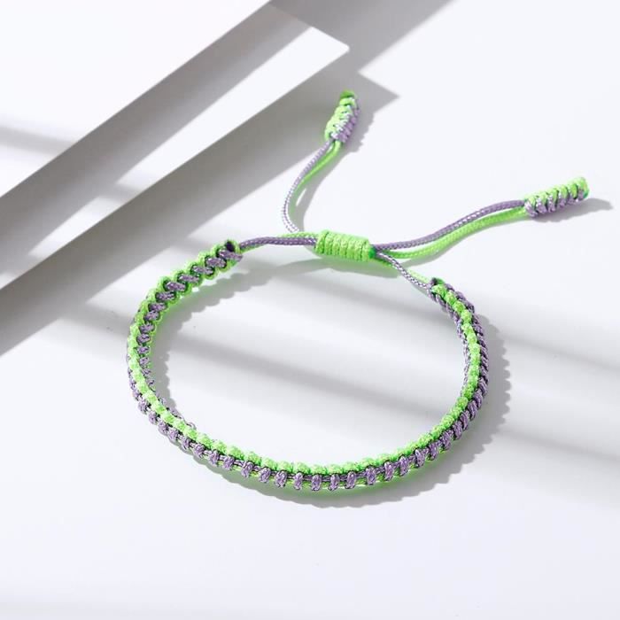 Bracelet en corde tissée à la main pour femmes et hommes chaîne tressée ...