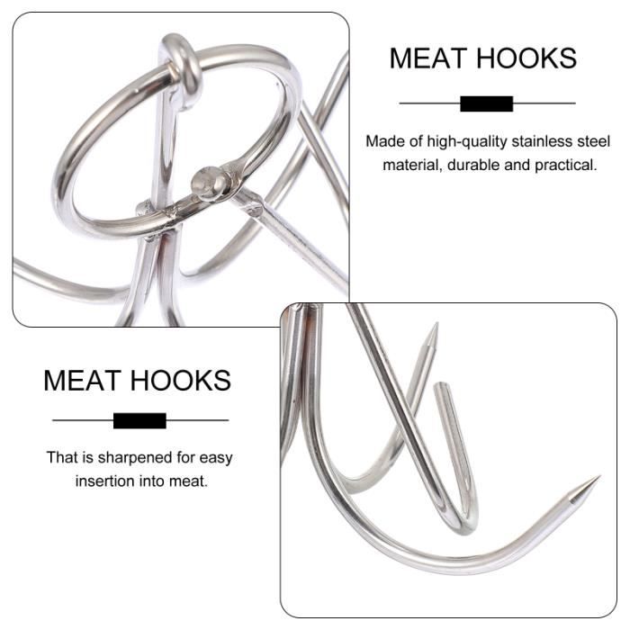 Hook Butcher en acier inoxydable - crochets de barbecue crochet pour ...