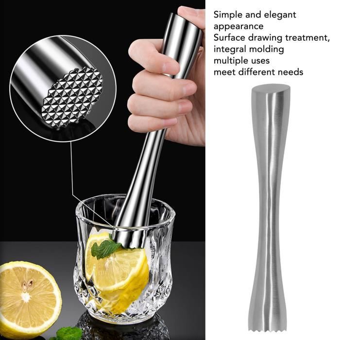 Pilon à cocktail - PWSHYMI - Acier inoxydable 304 - Ergonomique ...