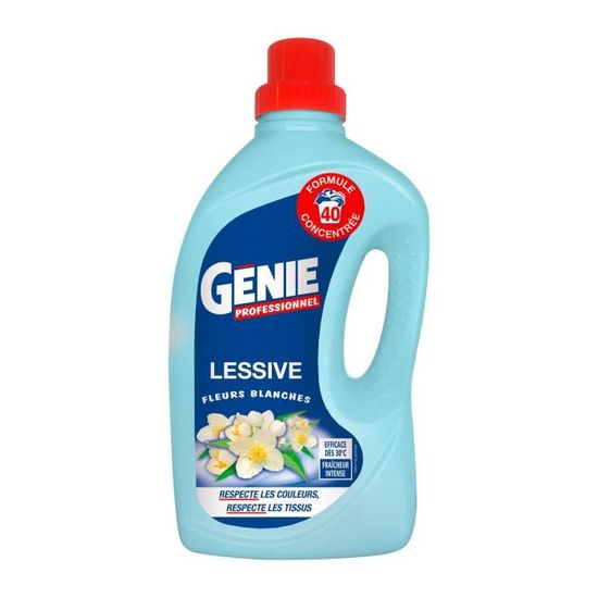 Lessive liquide Génie - Bidon de 40 doses - Cdiscount Electroménager