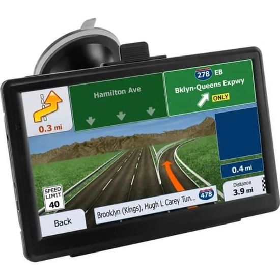 Navigateur GPS 7 pouces BIQIQI - Carte à vie Europe 47 - Noir - Cdiscount Auto