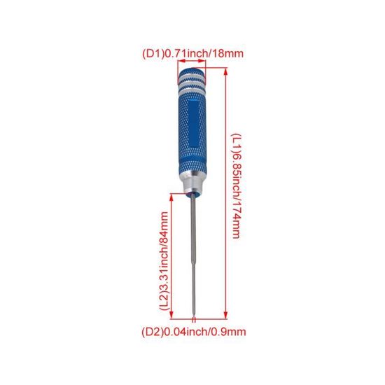 2Pieces Precision Hex vis Set 0.9mm Allen Key Tools pour RC réparation ...
