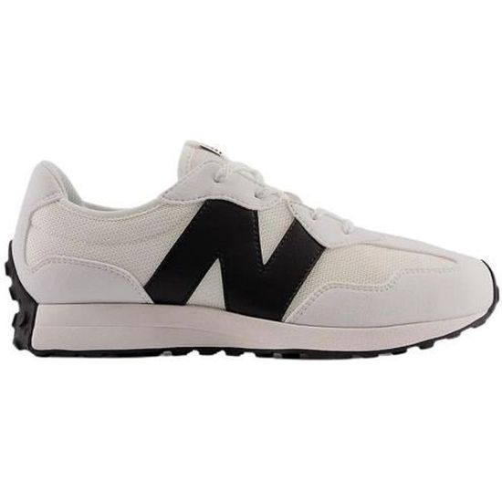 Baskets - New Balance - 327 - Blanc - Daim-Nubuck - Lacets Blanc ...