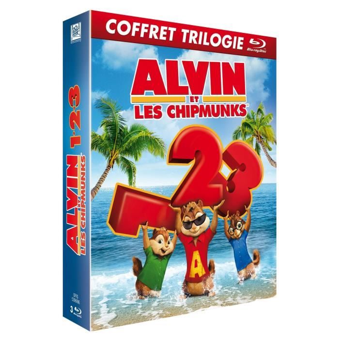 Blu-ray Coffret Alvin et les Chipmunks 1 + 2 + 3 - Cdiscount DVD