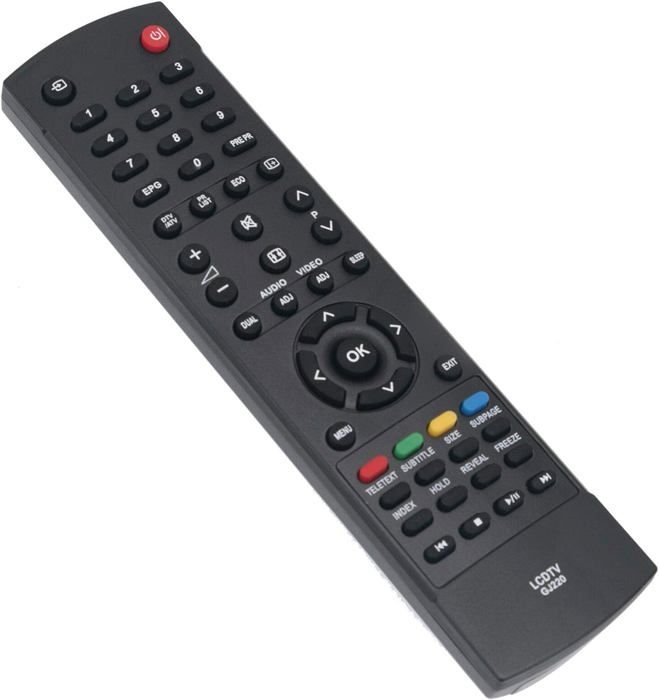 Télécommande De Remplacement Gj220 Compatible Avec Les Téléviseurs Couleur À Cristaux Liquides ...