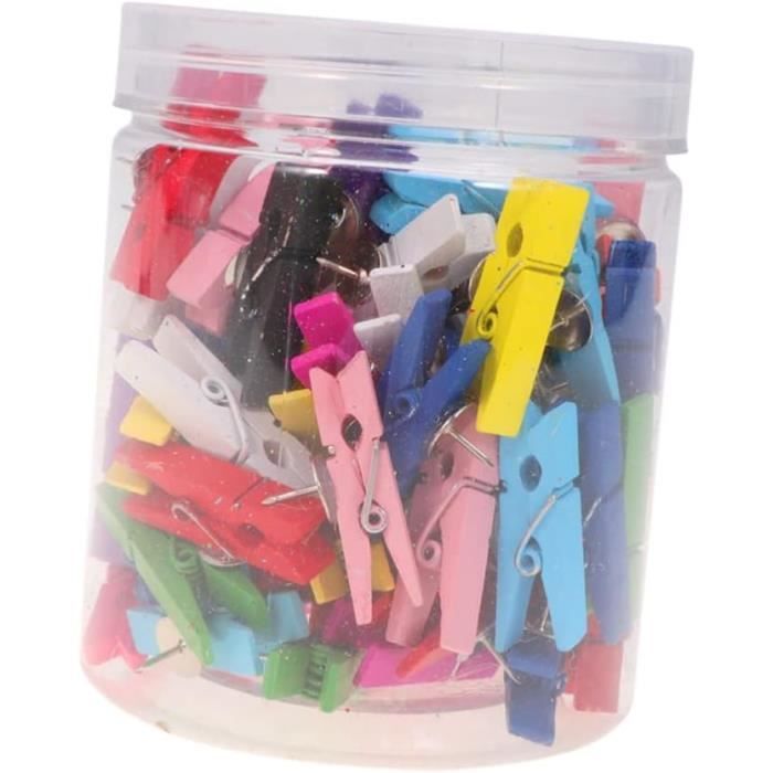 70 Pièces Mini Pinces À Linge Pinces À Linge En Bois Mémo Clip Papier ...