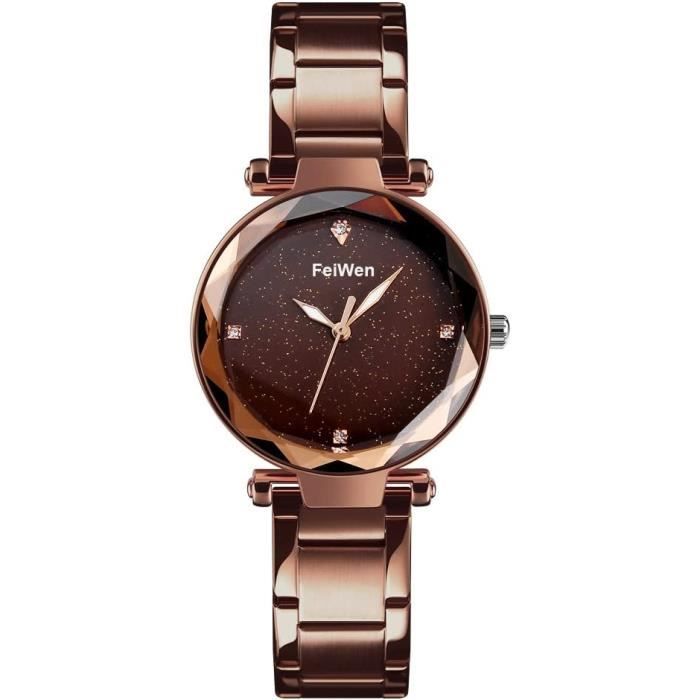 Luxe Montres De Femme Et Fille Acier Inoxydable Cadran Ciel Etoilé Et ...