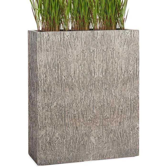 Pot de Fleur Divider Jardinière Wood Gris 72x60x25cm *Résistant au Gel ...