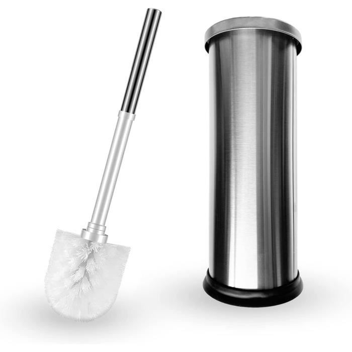 Ensemble brosse WC de taille en inox avec brosse WC. Balais de bain avec support en acier ...
