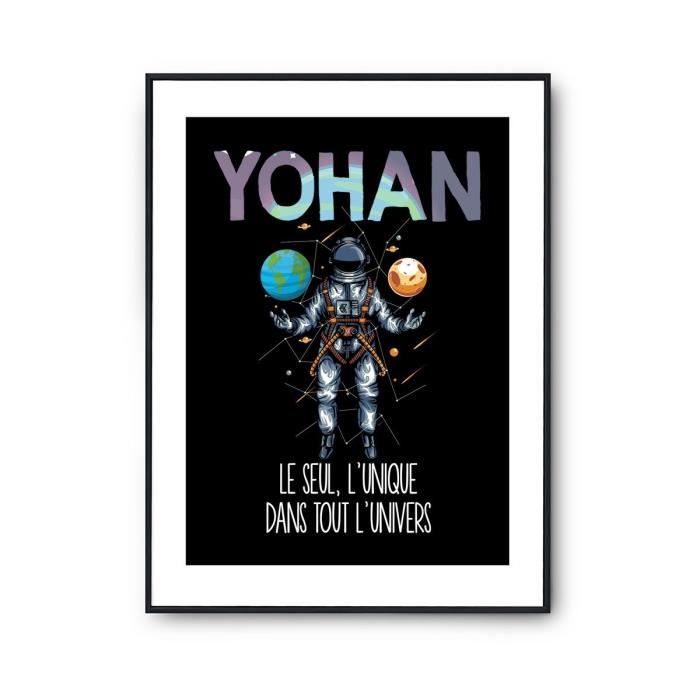 Affiche Prénom Yohan Univers | Poster Tableau Humour pour décoration ...