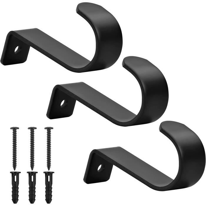 Supports de Tringle à Rideau Rod 3 Pièces Support Mural pour Tringle à ...