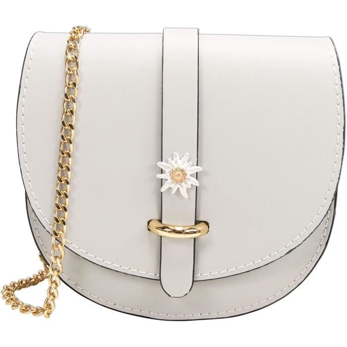 Alpenflustern DTA089 Sac de costume traditionnel en cuir veritable avec ...
