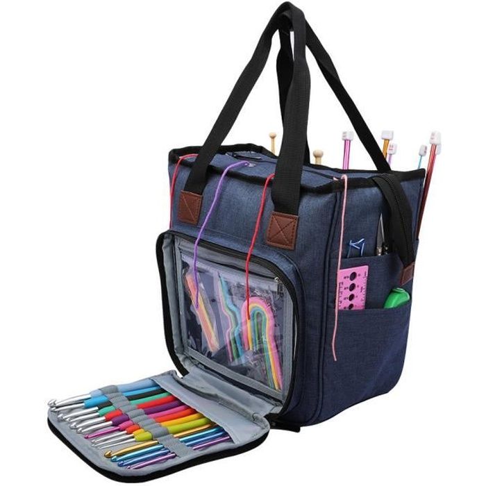 VBESTLIFE sacs de rangement au crochet Sac de rangement à tricoter en ...