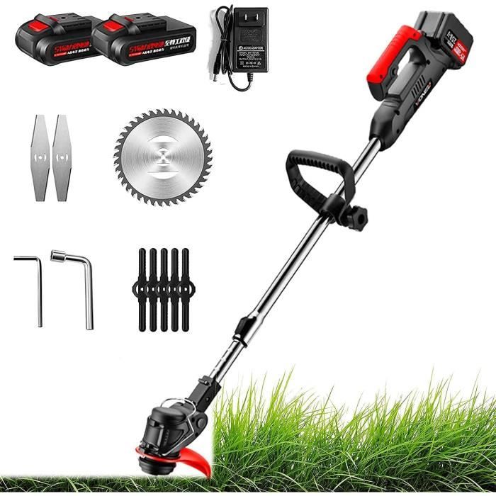 Tondeuse À Gazon À Main Coupe-Fil Électrique, Coupe-Herbe Portable avec Batterie, Chargeur ...