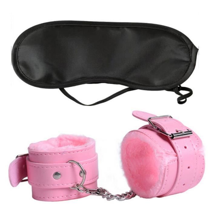 Bdsm Jouets Sexuels En Cuir Pu Réglables Menottes En Peluche