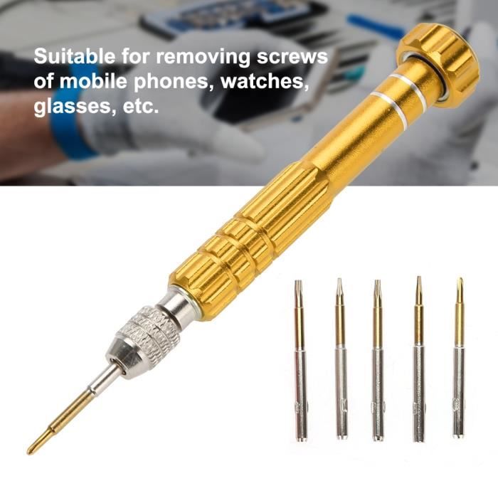 Outils à main - CIKONIELF - Tournevis de précision - 5 embouts - Acier ...