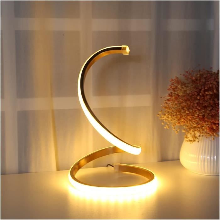 Lampe À Poser Led Lampe De Table En Spirale Usb Charge Blanche Chaude ...