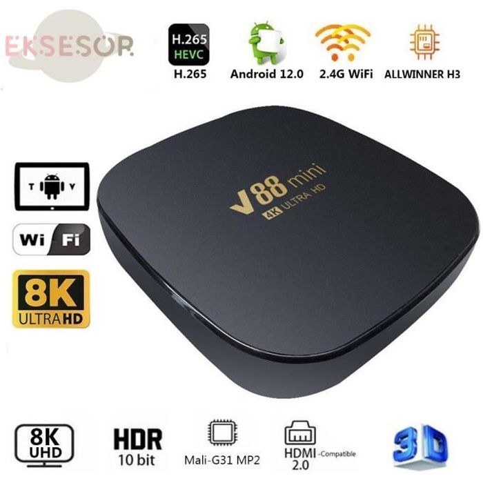 Smart TV BOX MULTIMEDIA Android 12.0 2+16G 5G-2.4G WiFi Quad Core 8K ...