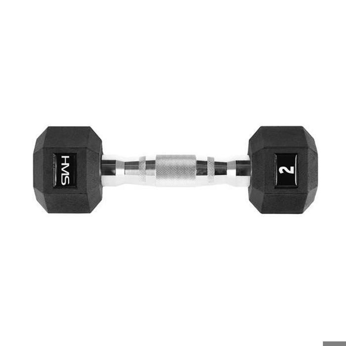 Haltère HEX PRO - HMS - 10 kg - Blanc - Musculation - Haltérophilie ...
