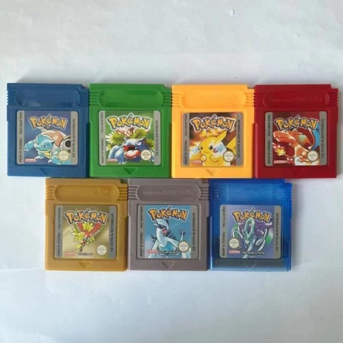 Français Game Boy Couleur GB GBC Jeux Cartouche Tous Les 7 Pcs Pokemon ...