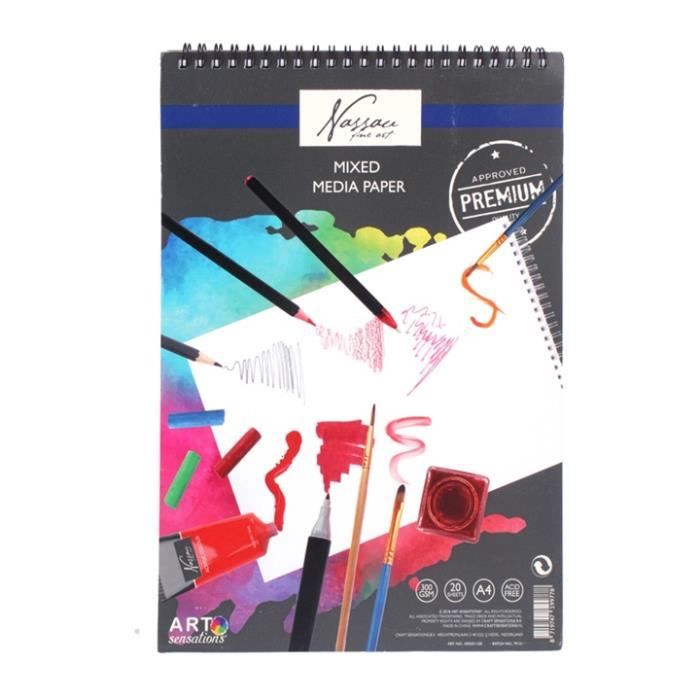 Bloc de papier Technique mixte Nassau Fine Art A4 - 20 feuilles ...