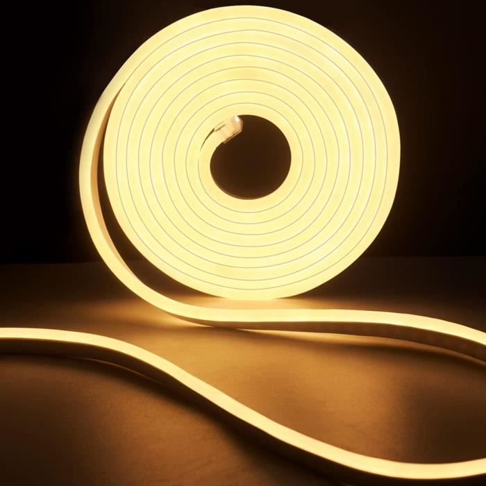 20M Ruban Led Exterieur Etanche Ip65 Blanc Chaud, Led Bande Lumineuse ...