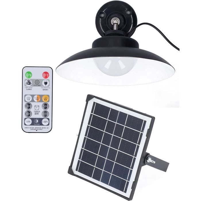 Lampe à LED à panneau solaire, lère de cabanon extérieure haute lnosité IP65 étanche pour ...
