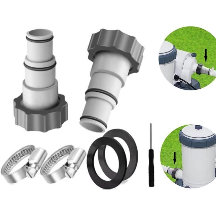 25007 Lot de 7 adaptateurs pour Tuyau de Piscine Compatible avec Les ...